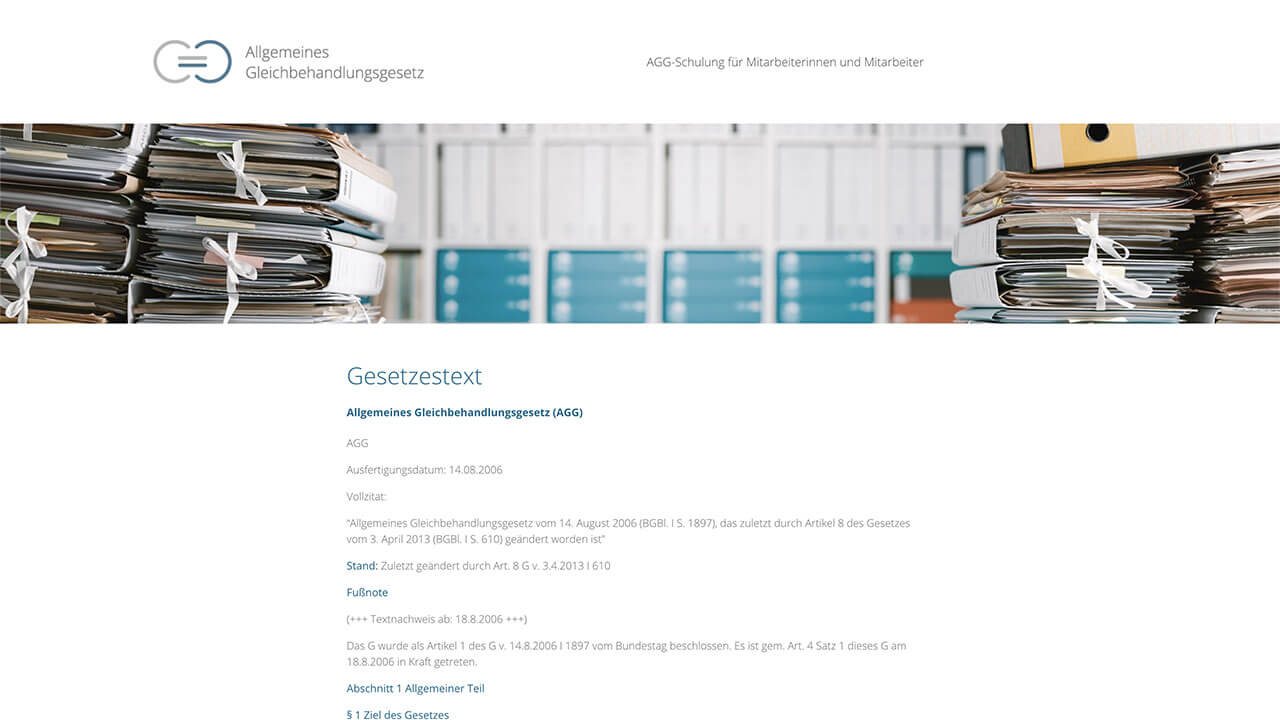 AGG-Zertifikat - Online Schulung | l1nked | creanovo