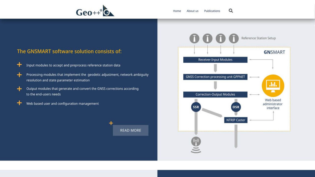 Eine neue Website für Geo++ GmbH | de2igned | creanovo